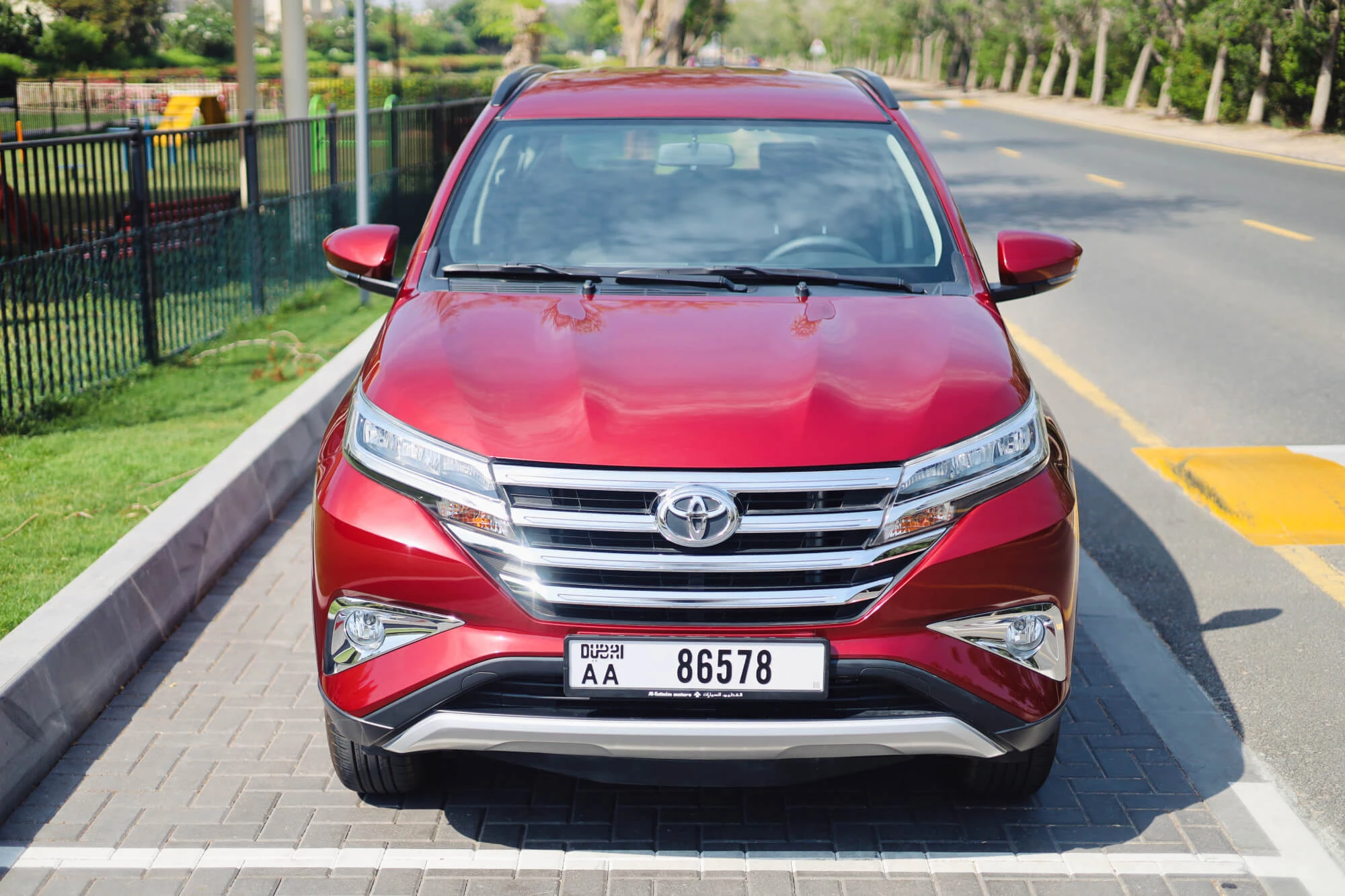 Toyota Rush Red in Dubai mieten - SUV - Octane Luxury Car Rental Dubai