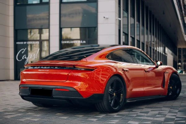 Porsche taycan red store